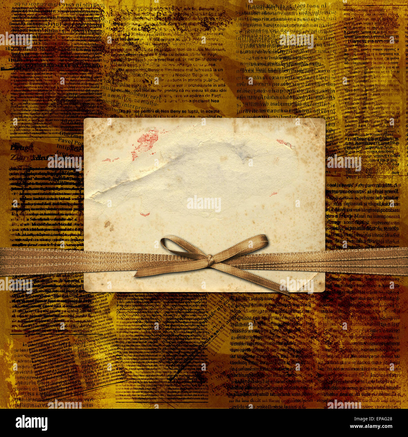 Grunge abstract newspaper background for design with old torn posters ...