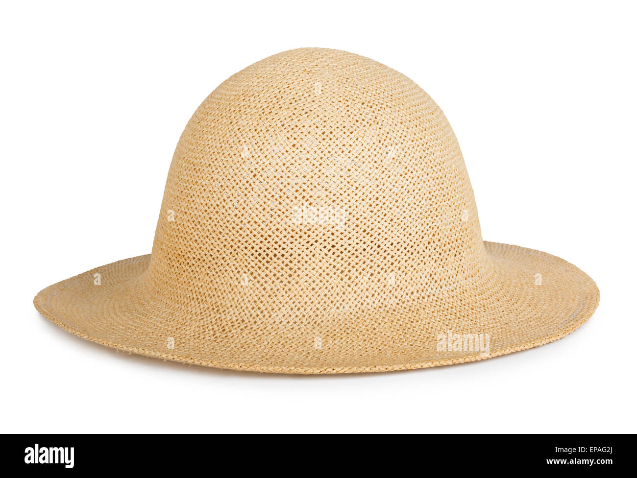 Summer straw hat isolated on white background Stock Photo - Alamy