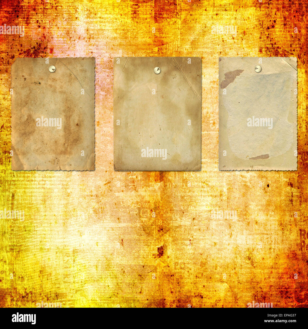 Grunge abstract newspaper background for design with old torn posters ...