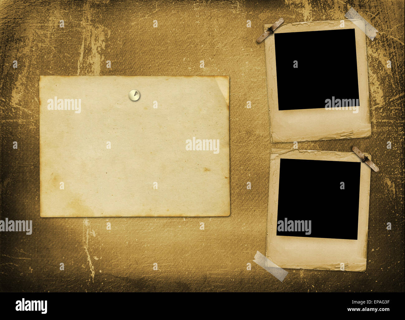 Old grunge paper slides on the ancient background Stock Photo - Alamy