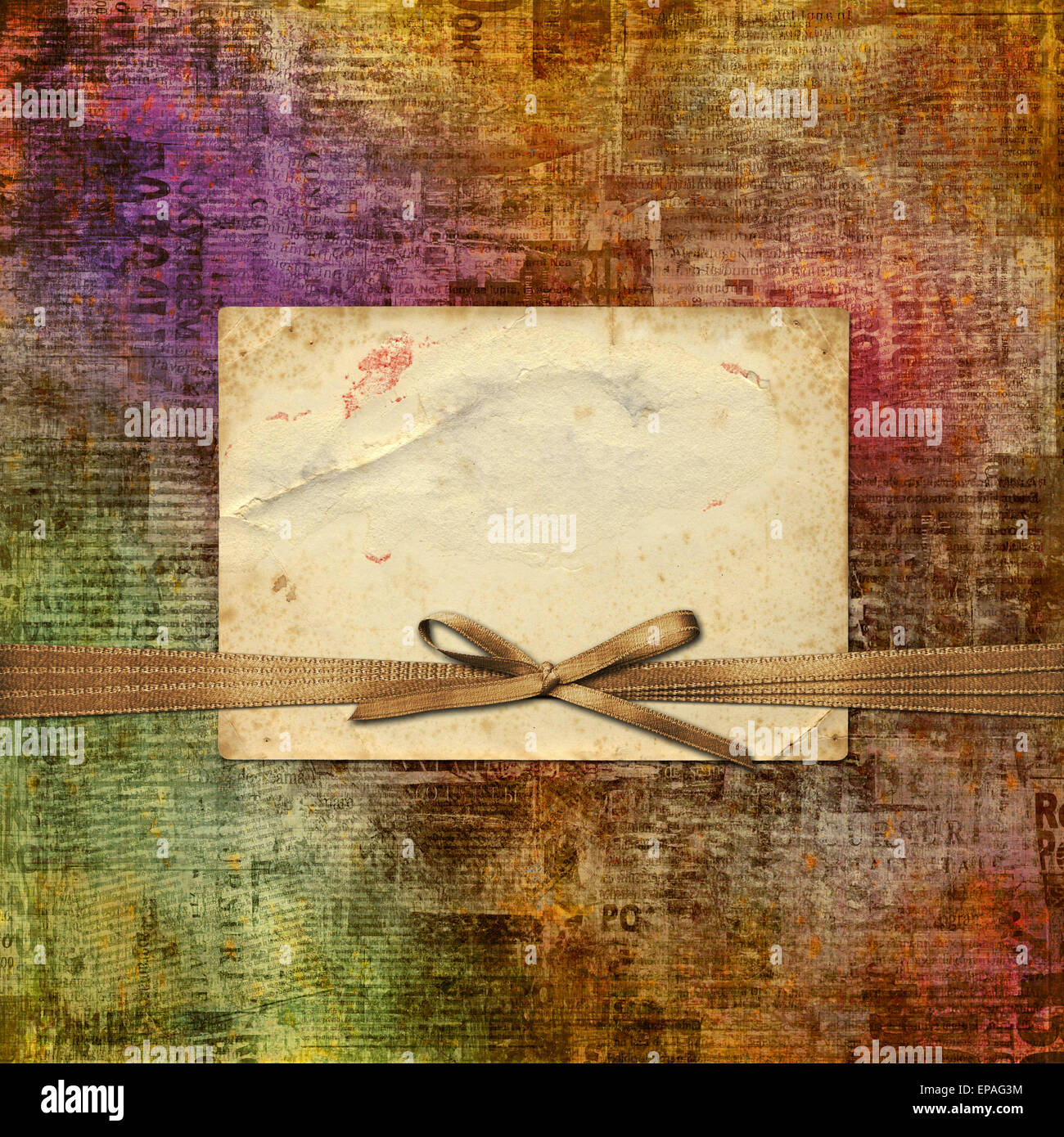 Grunge abstract newspaper background for design with old torn posters ...