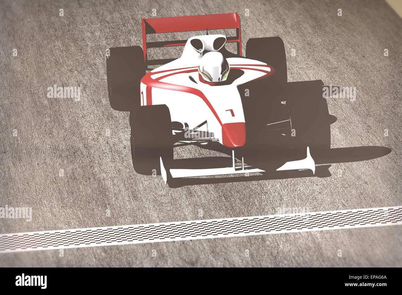 Formula 1, Indy Type Race Car on Track 3D artwork render Stock Photo ...