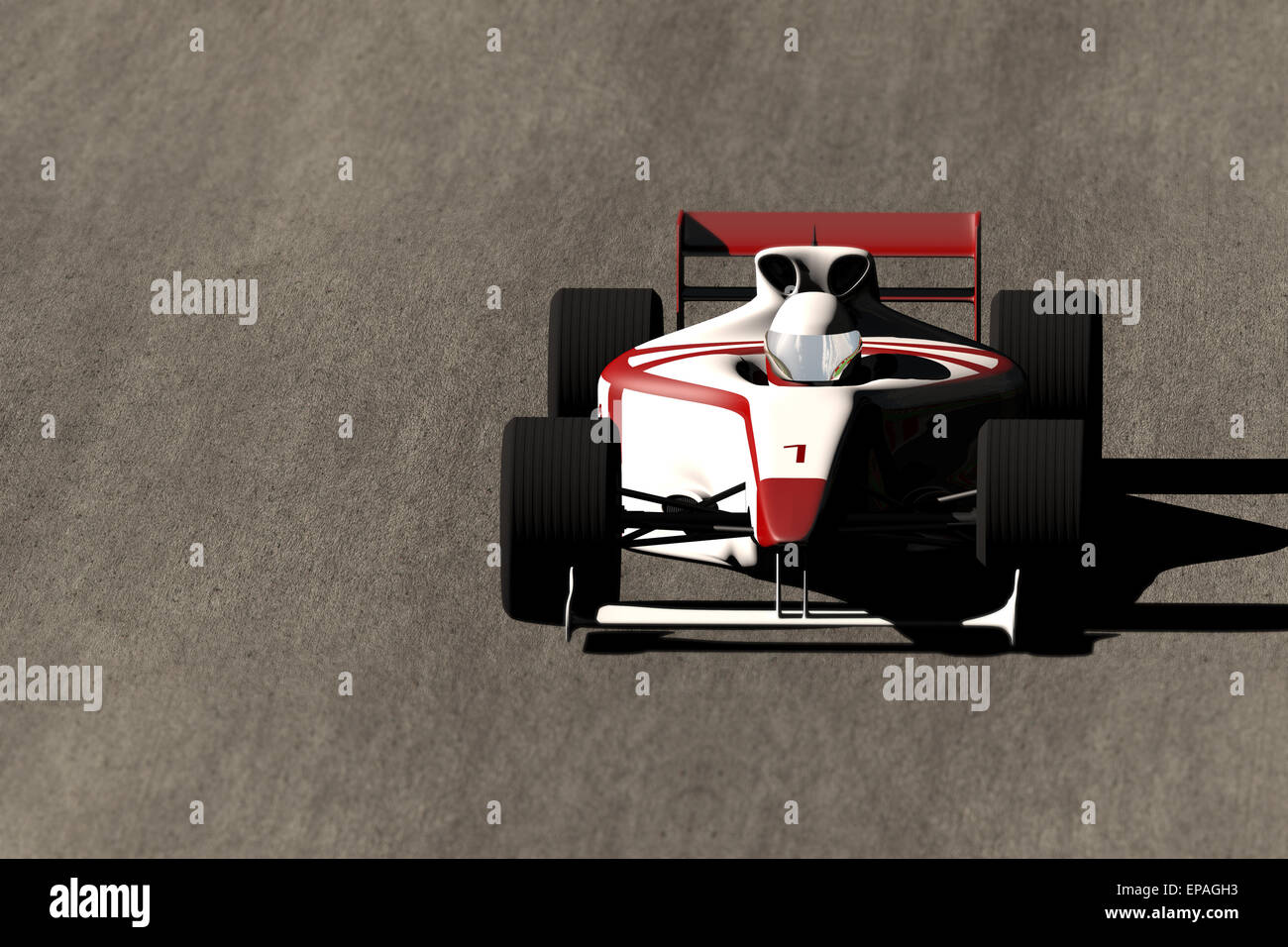 Formula 1, Indy Type Race Car on Track 3D artwork render Stock Photo ...