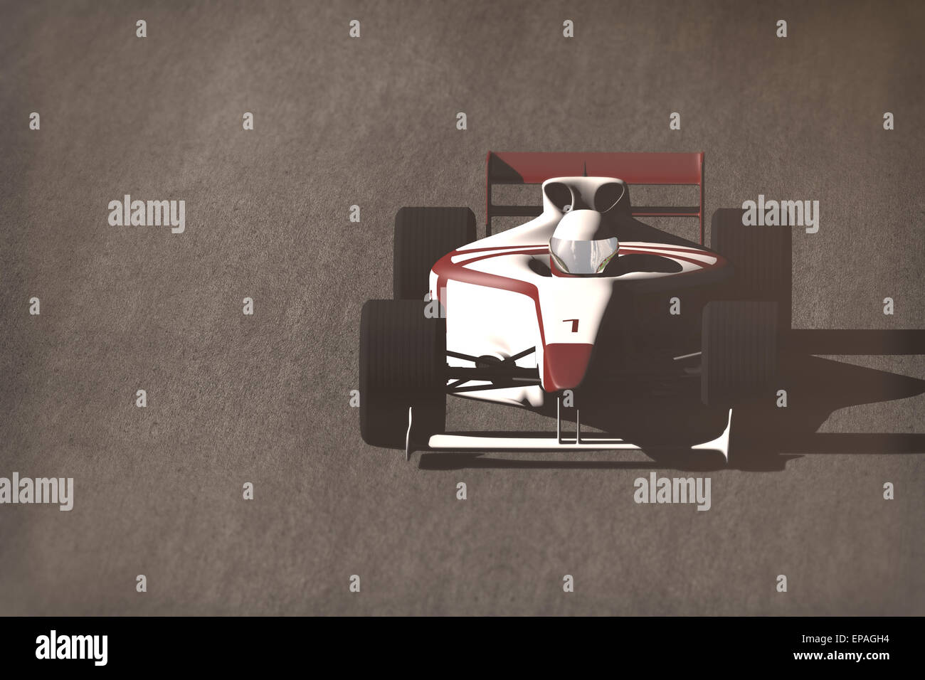 Formula 1, Indy Type Race Car on Track 3D artwork render Stock Photo ...