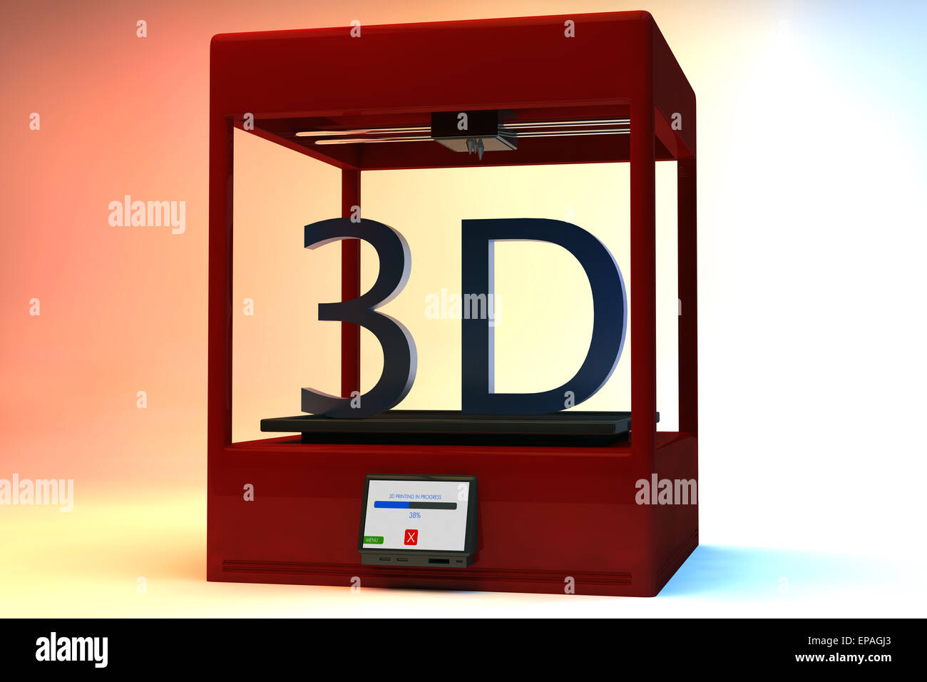 3D Printer Machine Three Dimensional Printing Technology Stock Photo ...