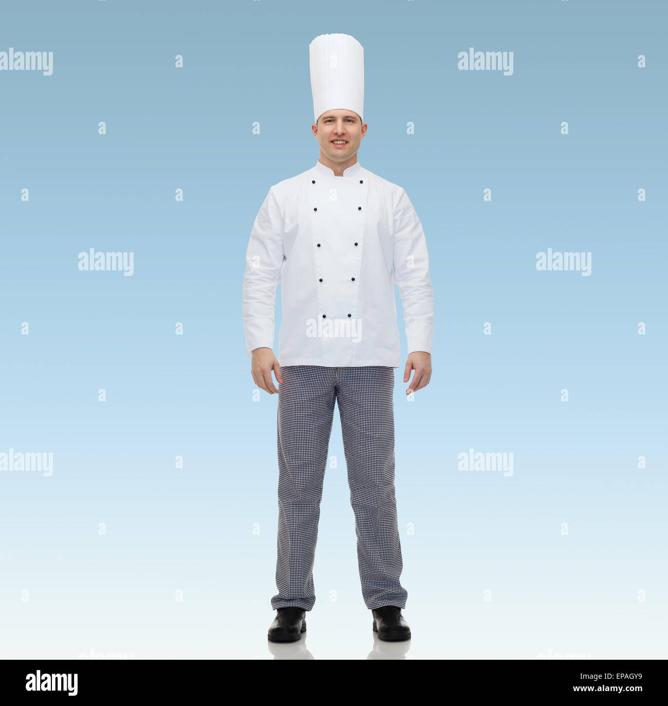 Cheerful smiling cook standing hi-res stock photography and images - Alamy