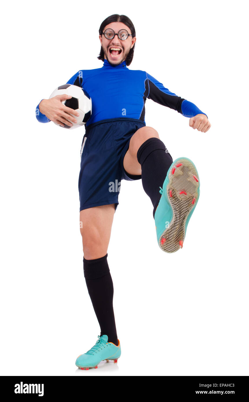 Football player isolated on the white background Stock Photo - Alamy