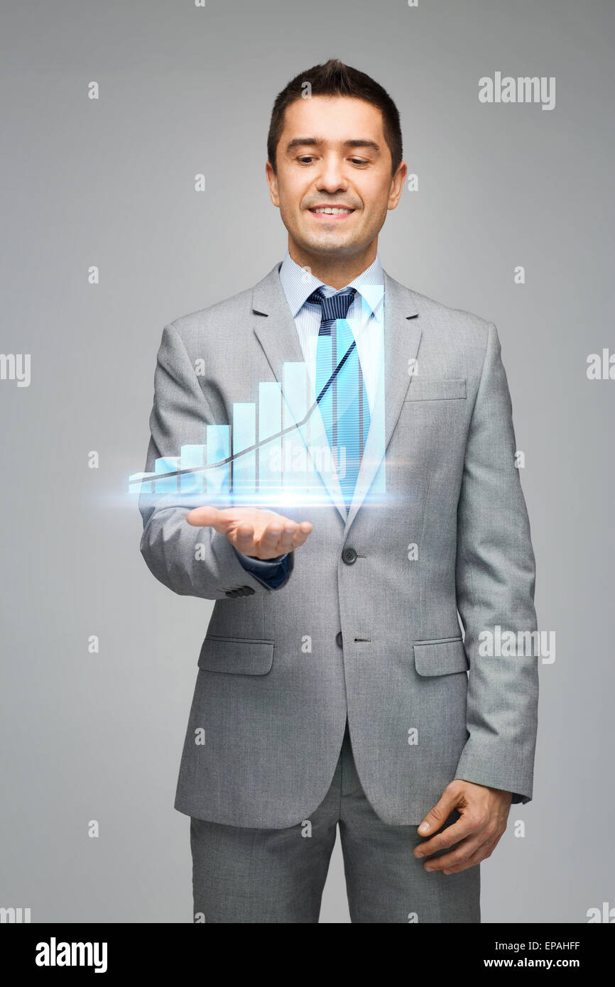 Sales chart graph showing increasing hi-res stock photography and ...