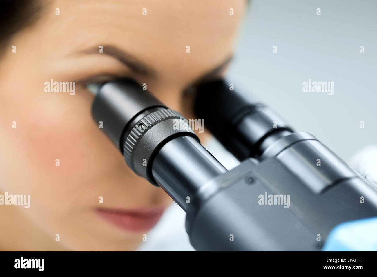 Scientist lab woman microscope hi-res stock photography and images - Alamy