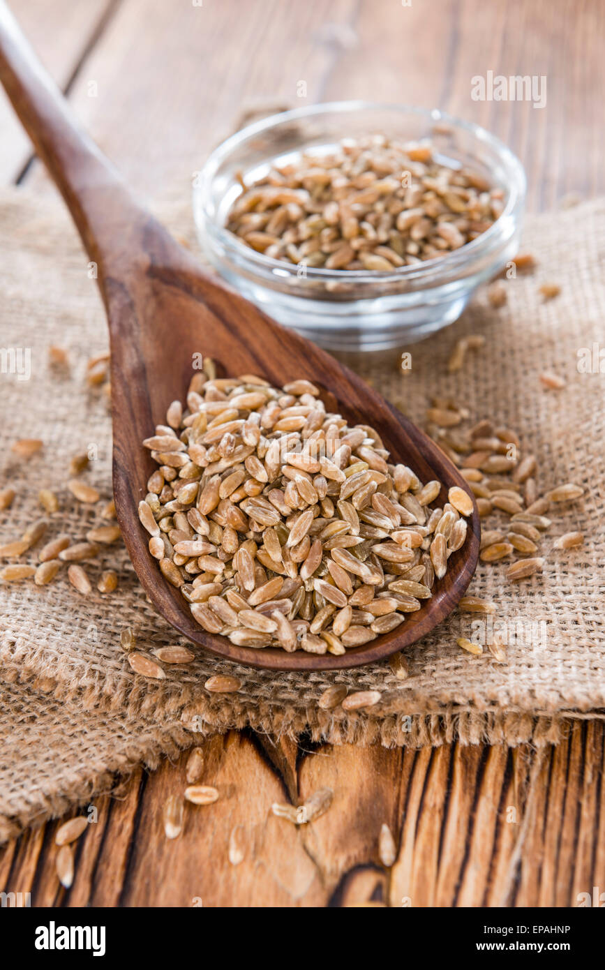 Spelt with spoon hi-res stock photography and images - Alamy