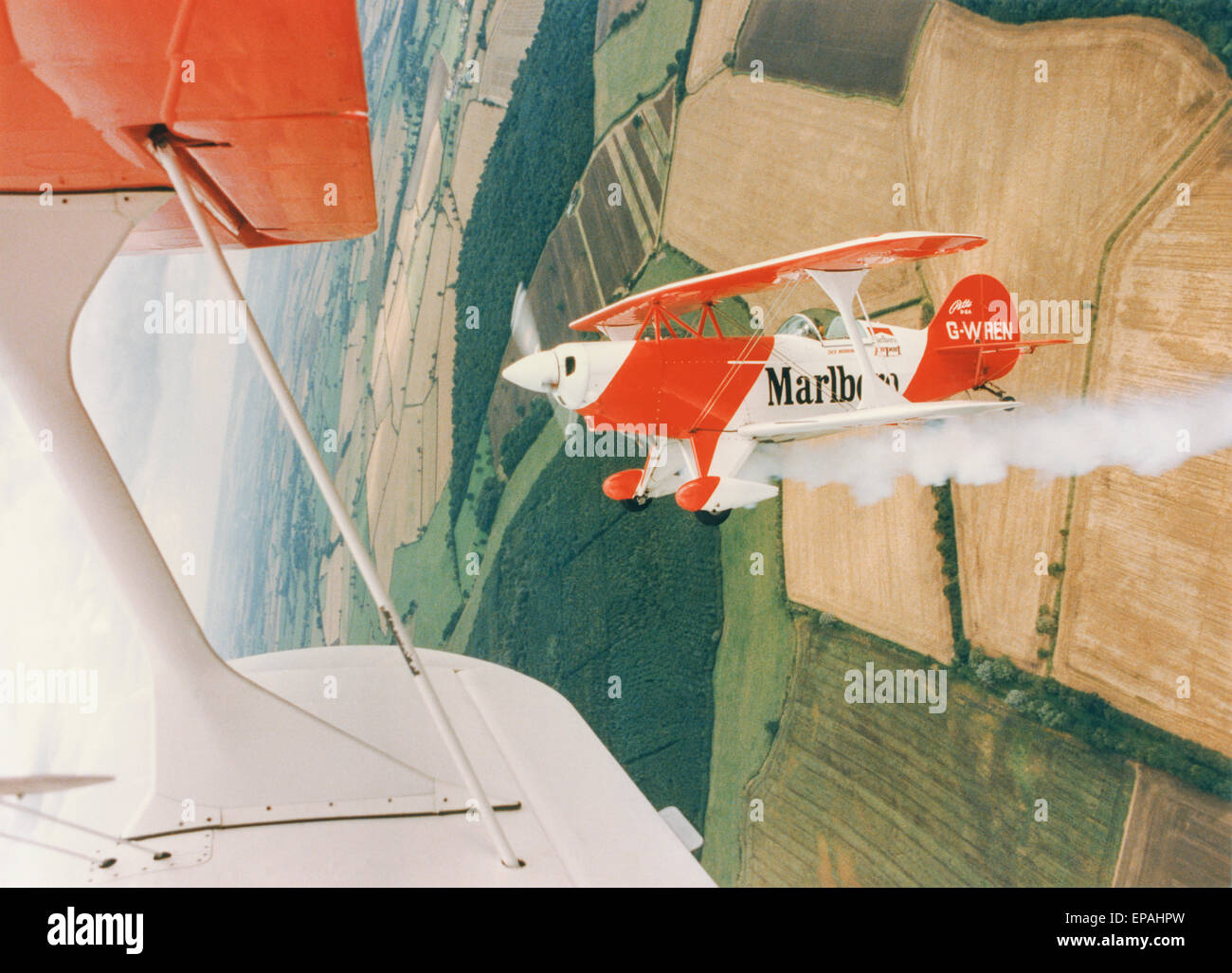 Marlboro Aerobatic Display Team perform a loop the loop in the skies ...