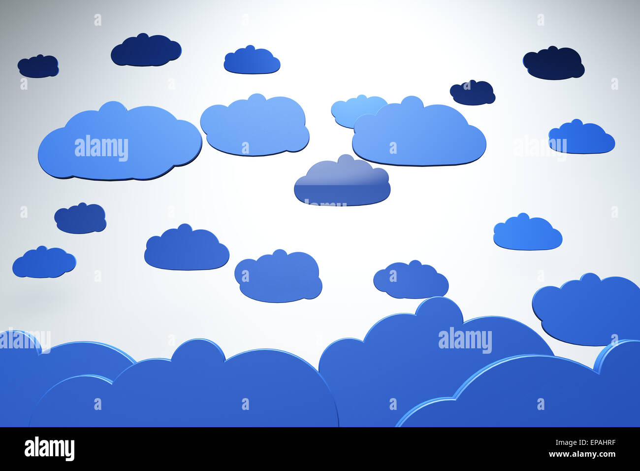 Cloud Servers Computing 3D Illustration Creative Concept of computing ...