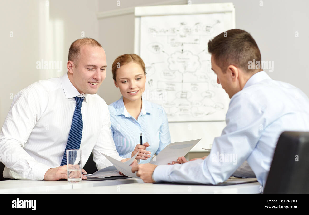 business people with papers meeting in office Stock Photo - Alamy