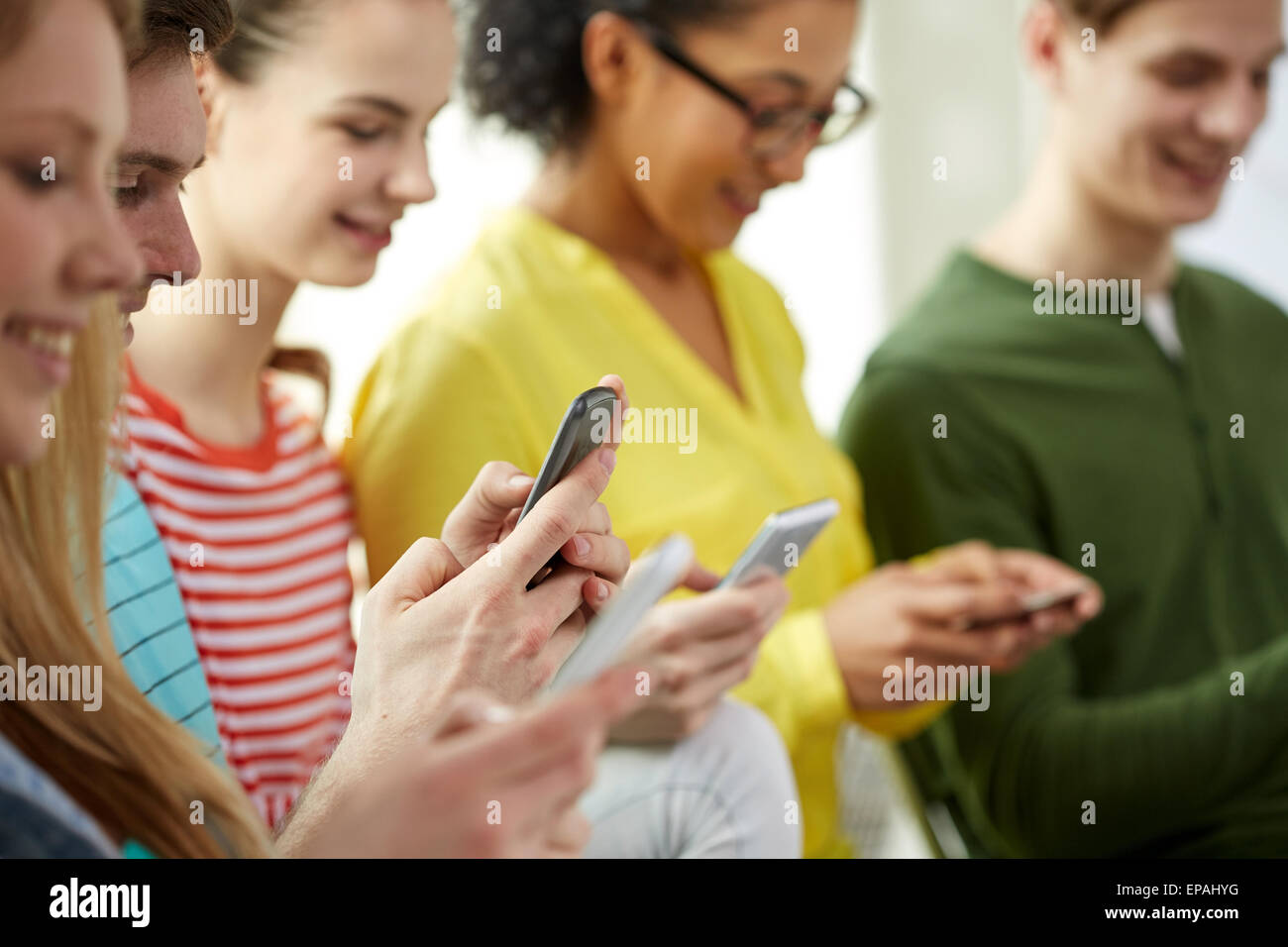School boys chatting classroom hi-res stock photography and images - Alamy
