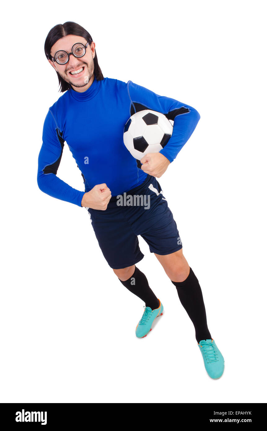 Football player isolated on the white background Stock Photo - Alamy