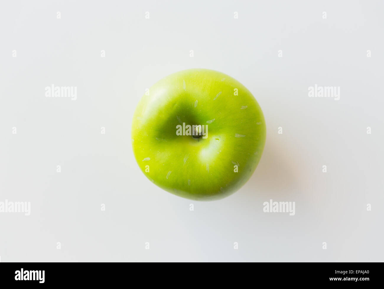 ripe green apple over white Stock Photo - Alamy