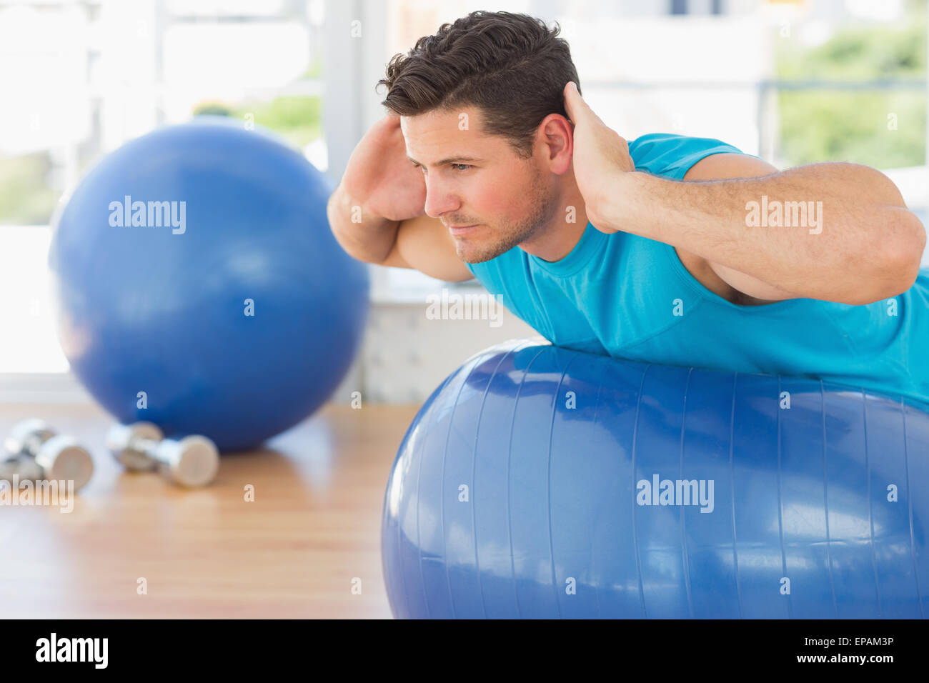 Bright room athletic man training hi-res stock photography and images ...