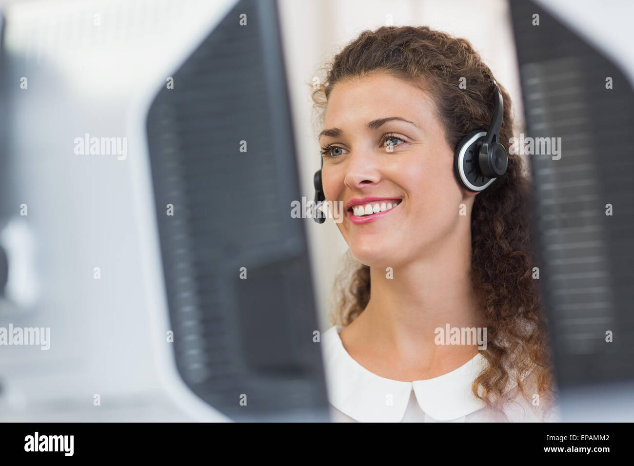 customer service agent working in call center Stock Photo - Alamy
