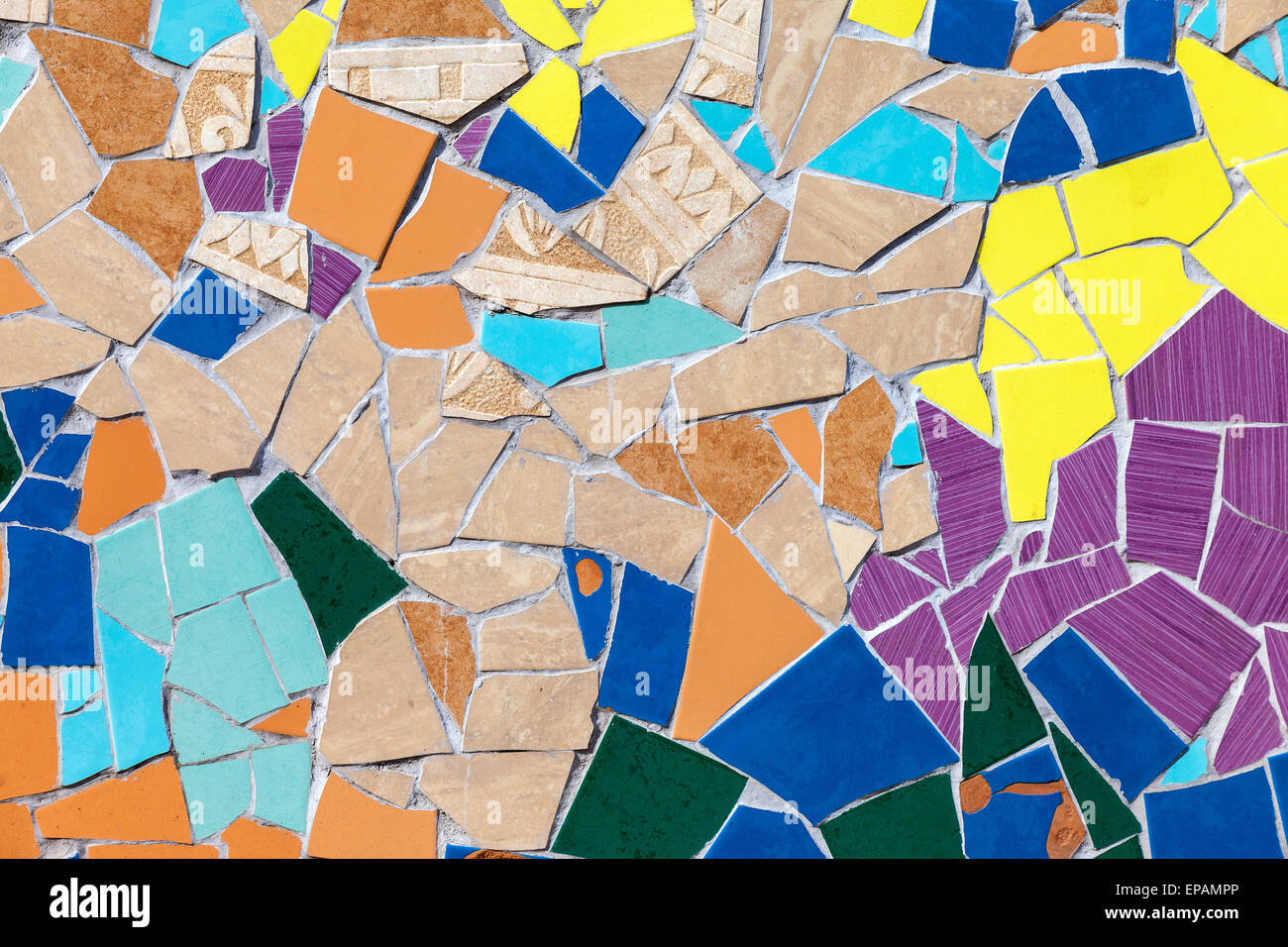 Ceramic glass colorful tiles mosaic composition pattern background ...