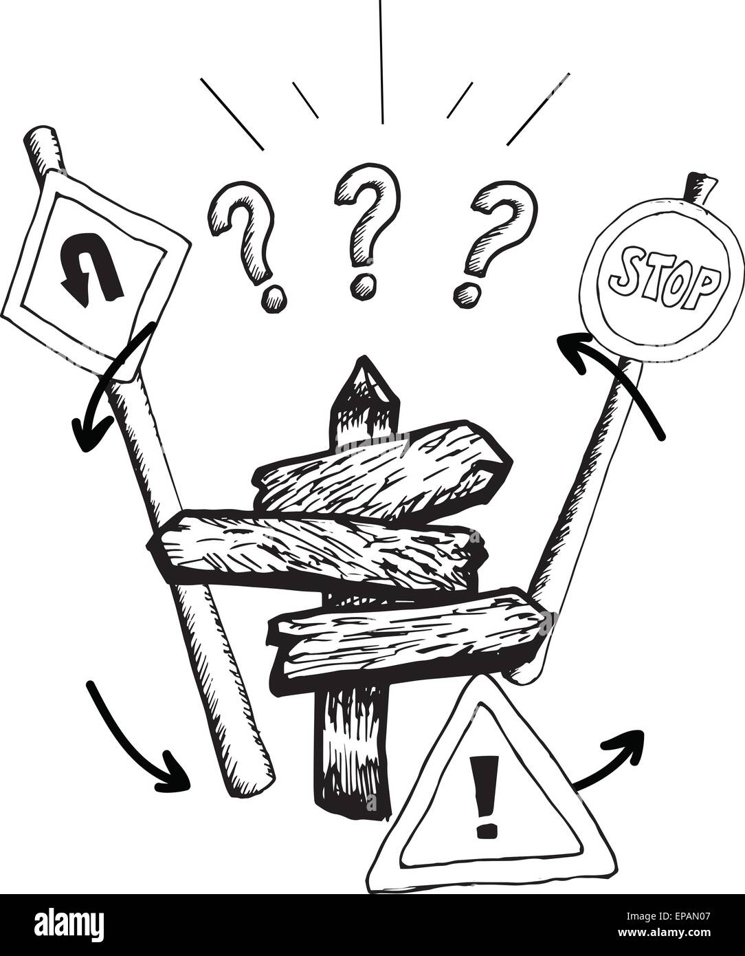 Sign posts illustrations Stock Photo - Alamy