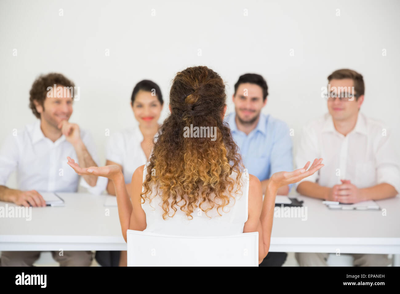 Candidate having an interview Stock Photo - Alamy