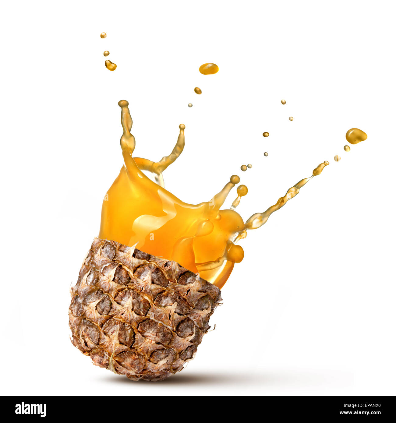 splash of pineapple juice isolated on white background Stock Photo - Alamy