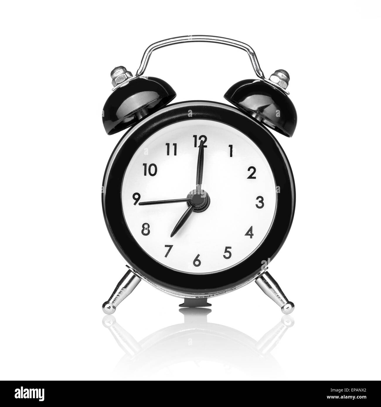 Black old style alarm clock hi-res stock photography and images - Alamy