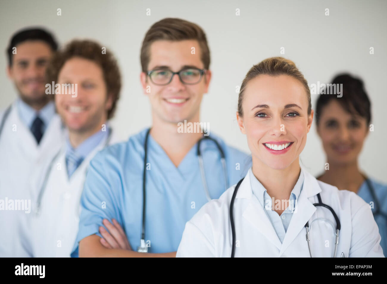Smiling medical team Stock Photo - Alamy