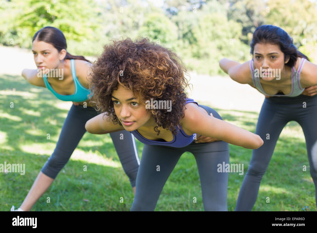 Dedicated women exercising Stock Photo - Alamy