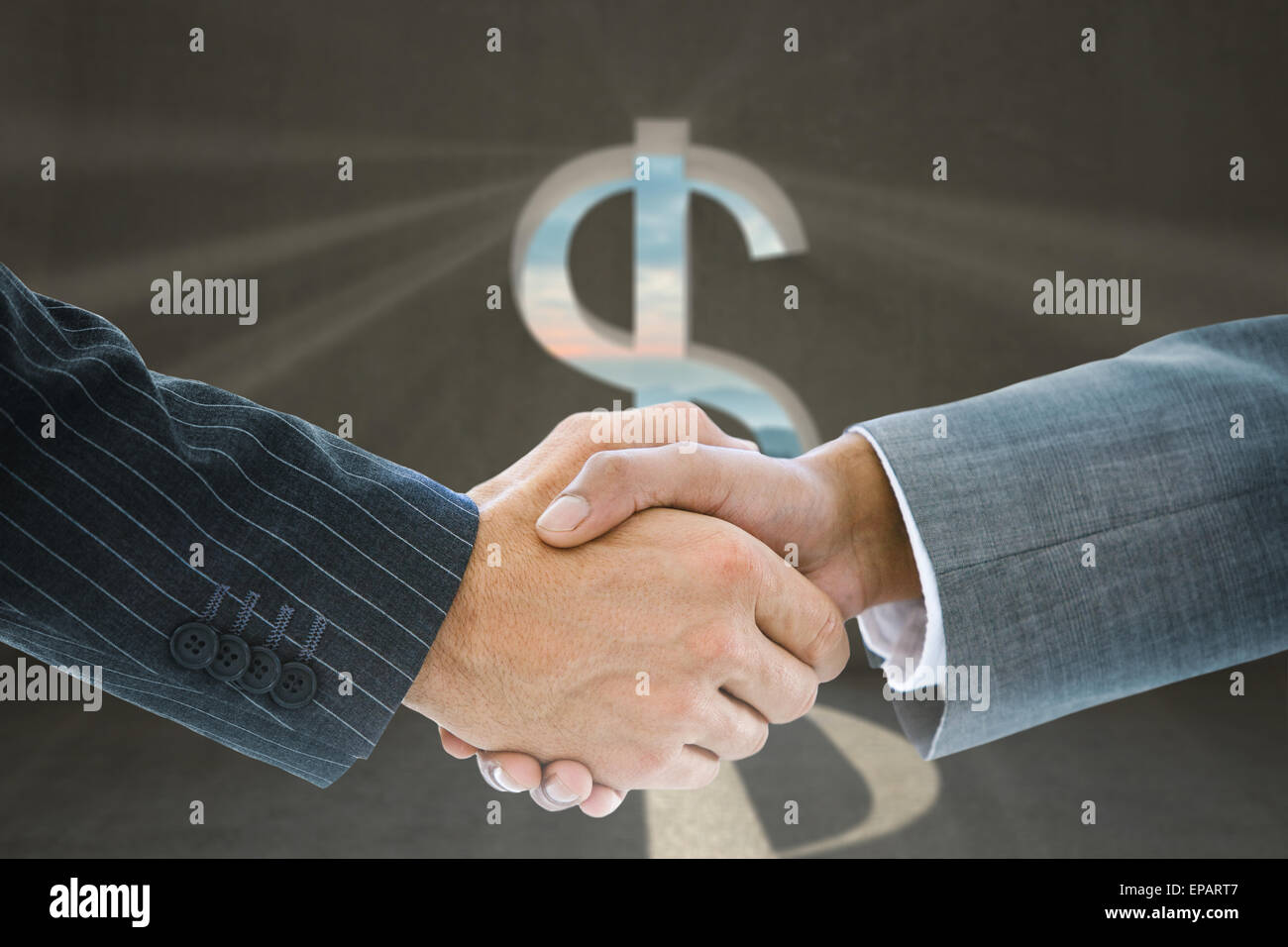 Composite image of business handshake Stock Photo - Alamy