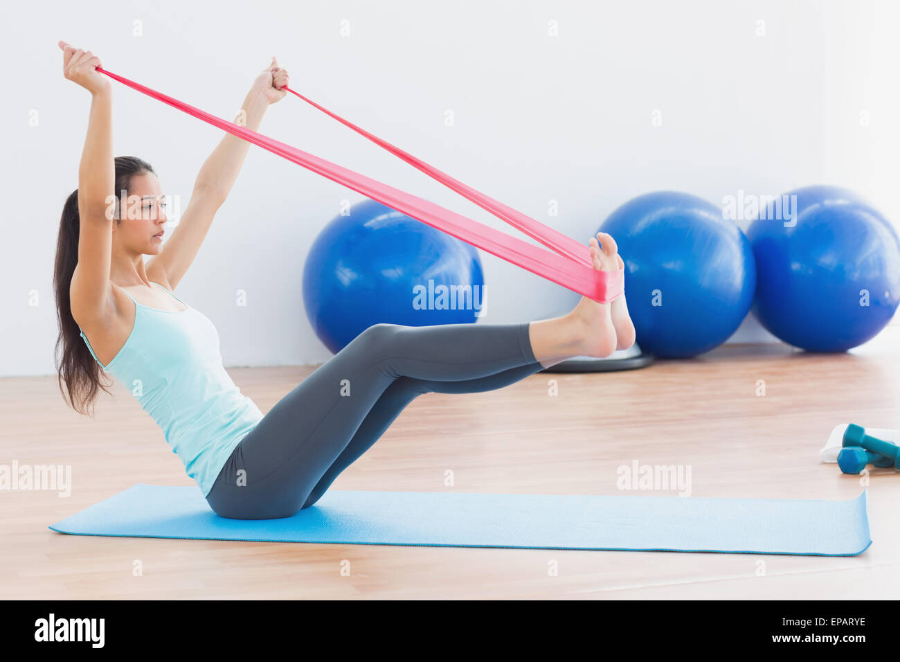 Exercise band stretch ball hi-res stock photography and images - Alamy