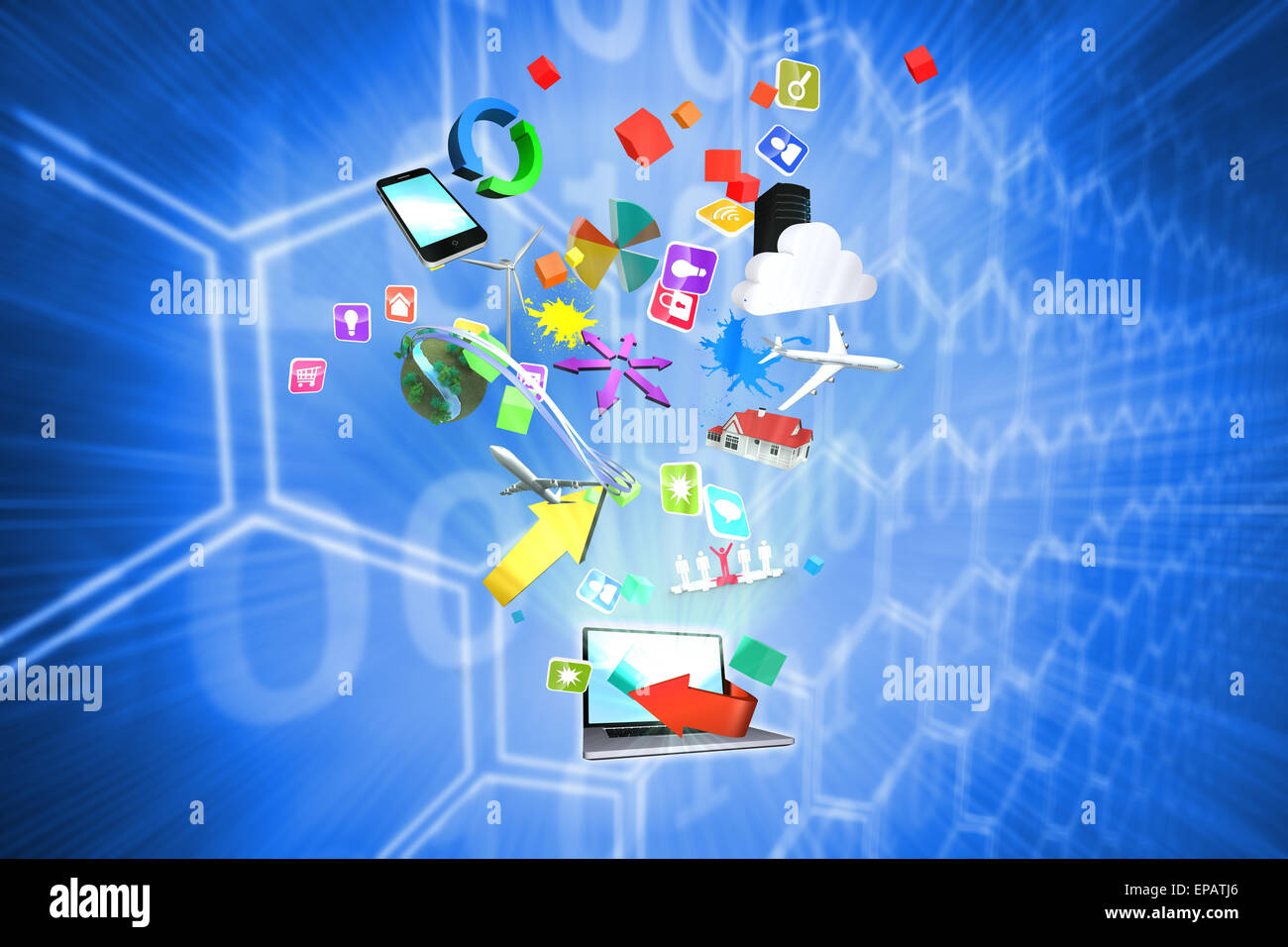 Composite image of computer applications Stock Photo - Alamy