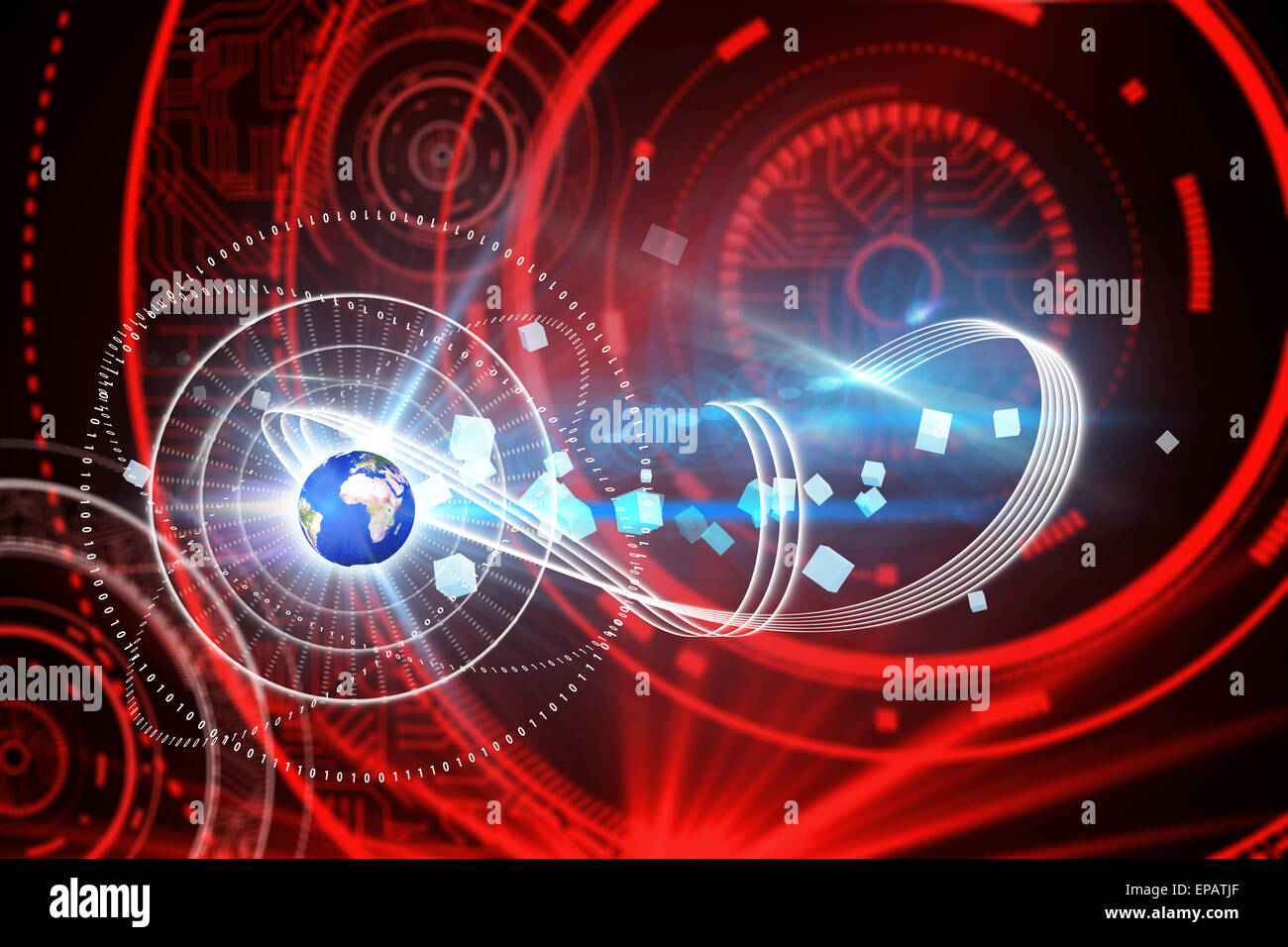 Composite image of global technology background Stock Photo - Alamy