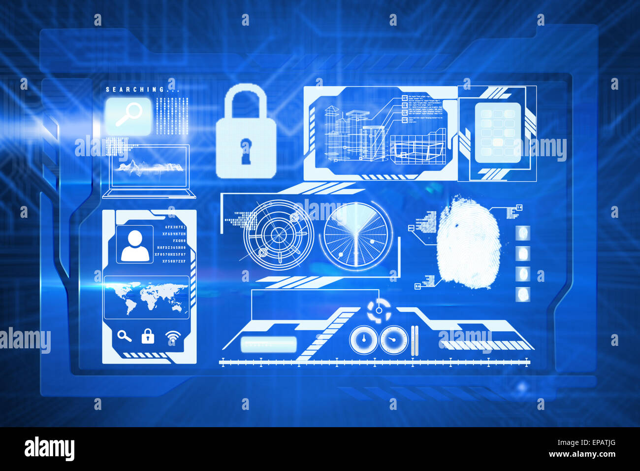 Composite image of security interface Stock Photo - Alamy