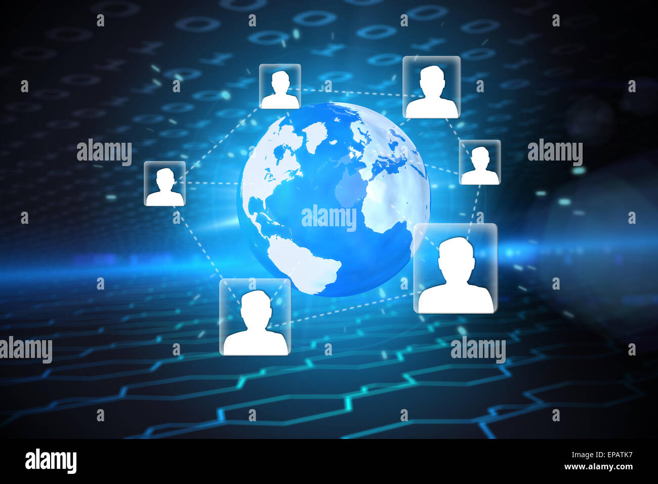 Composite image of global technology background Stock Photo - Alamy