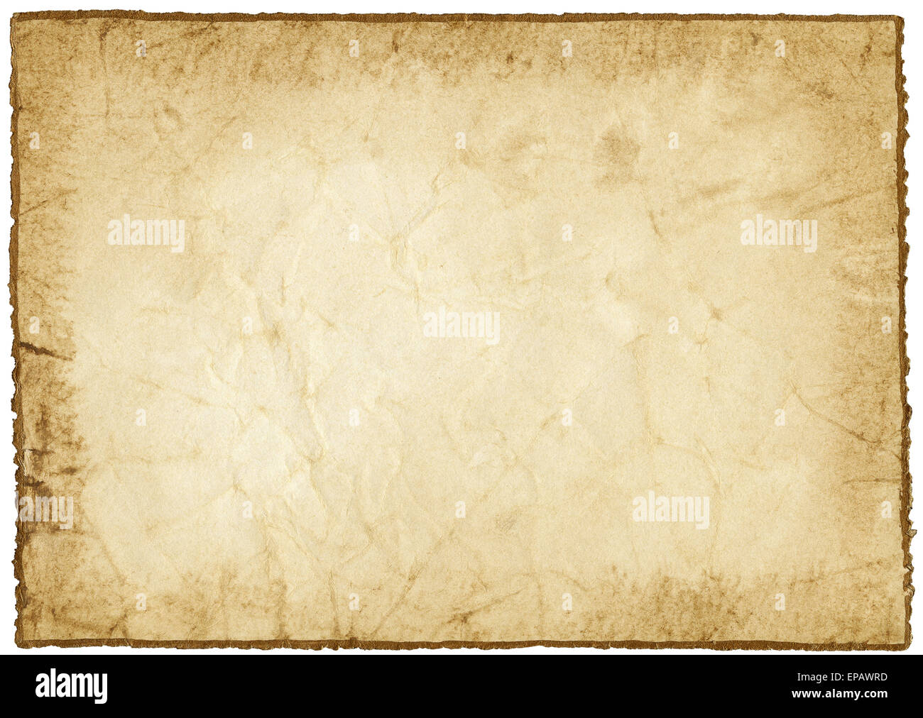 Handmade paper with golden edge isolated on white Stock Photo - Alamy