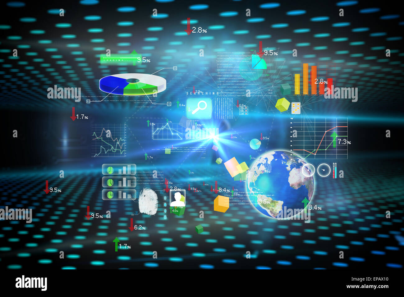 Composite image of global technology background Stock Photo - Alamy