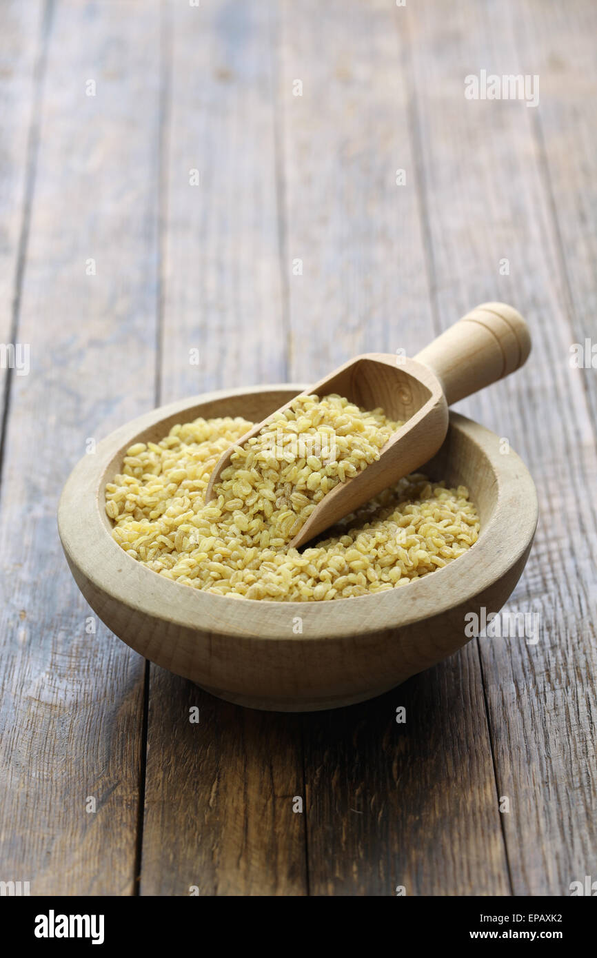 bulgur wheat, Turkish food isolated on bowl Stock Photo - Alamy
