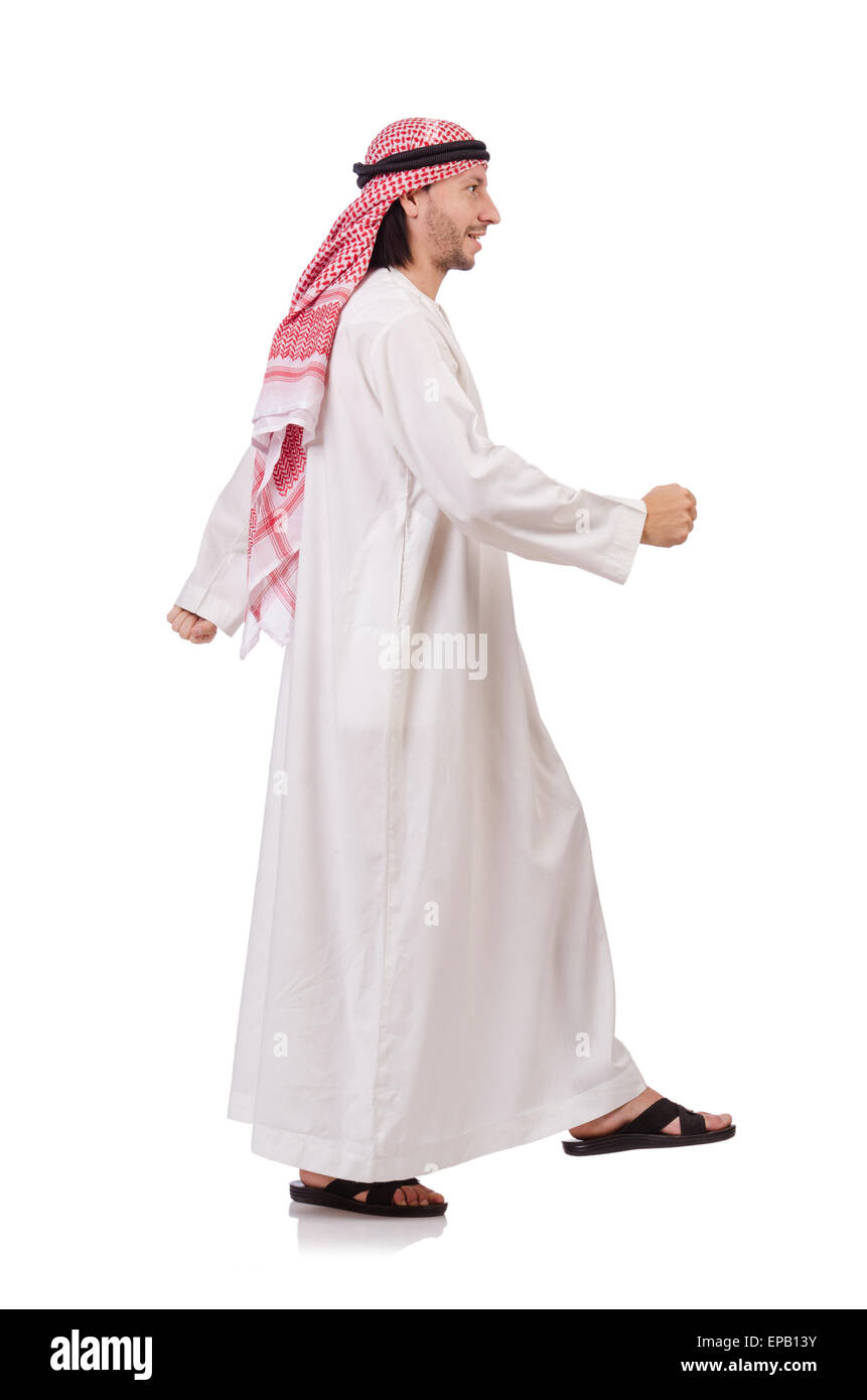 Young arab man walking Cut Out Stock Images & Pictures - Alamy