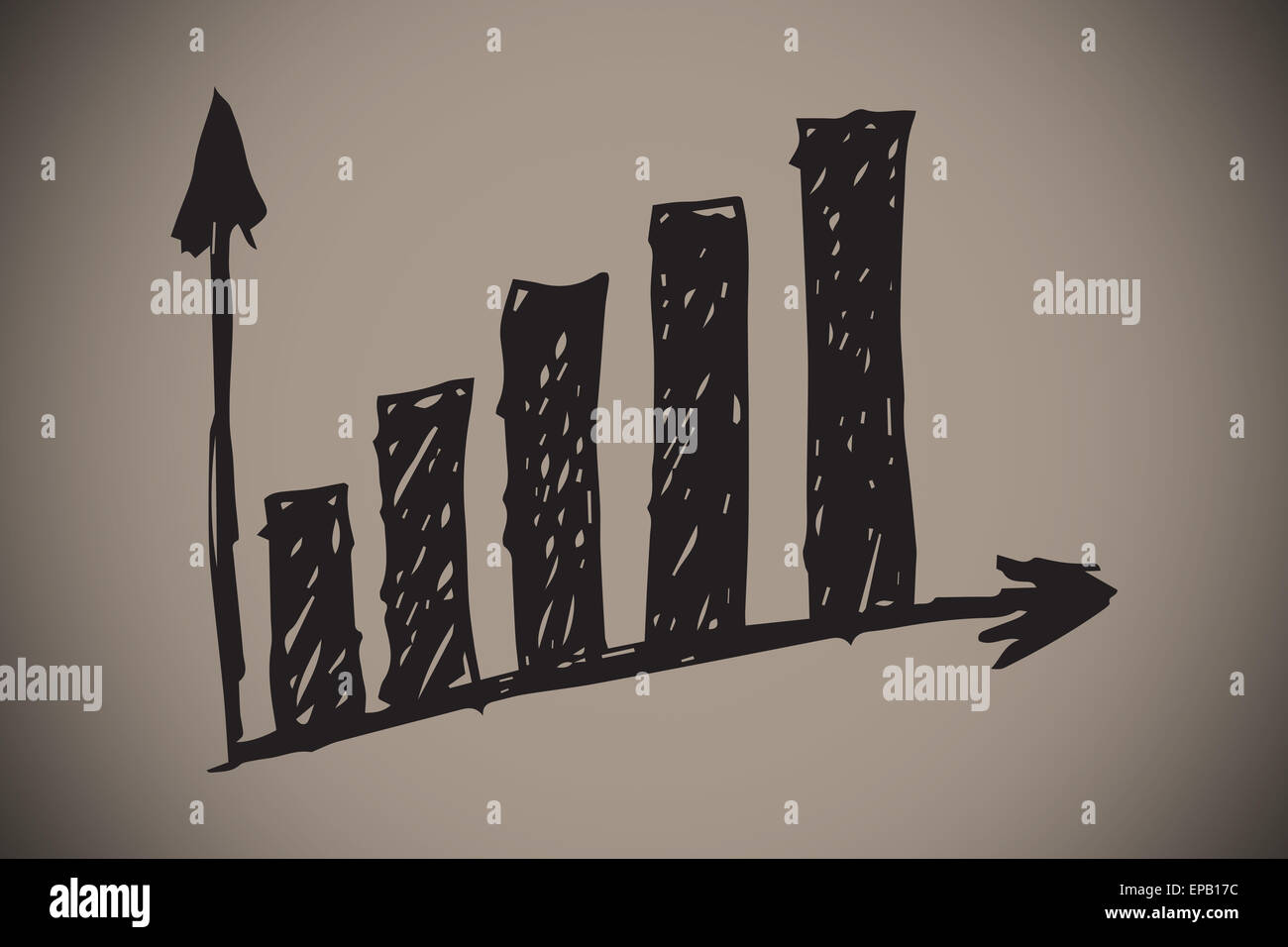 Composite image of bar chart doodle Stock Photo - Alamy