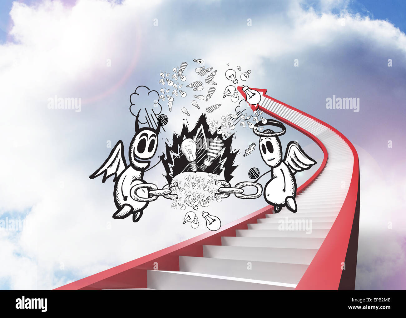 Doodle angel hi-res stock photography and images - Alamy