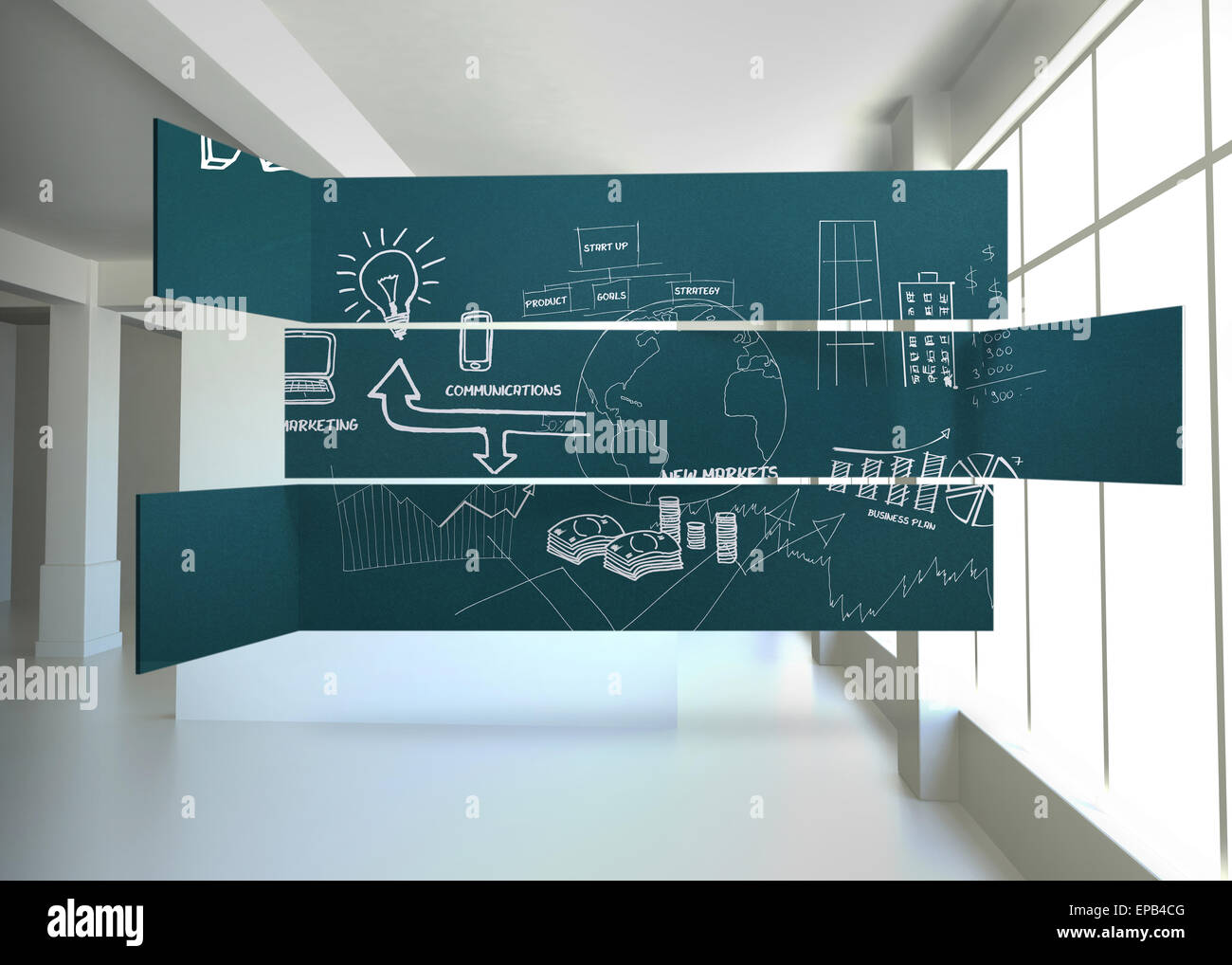 Composite image of brainstorm on abstract screen Stock Photo - Alamy