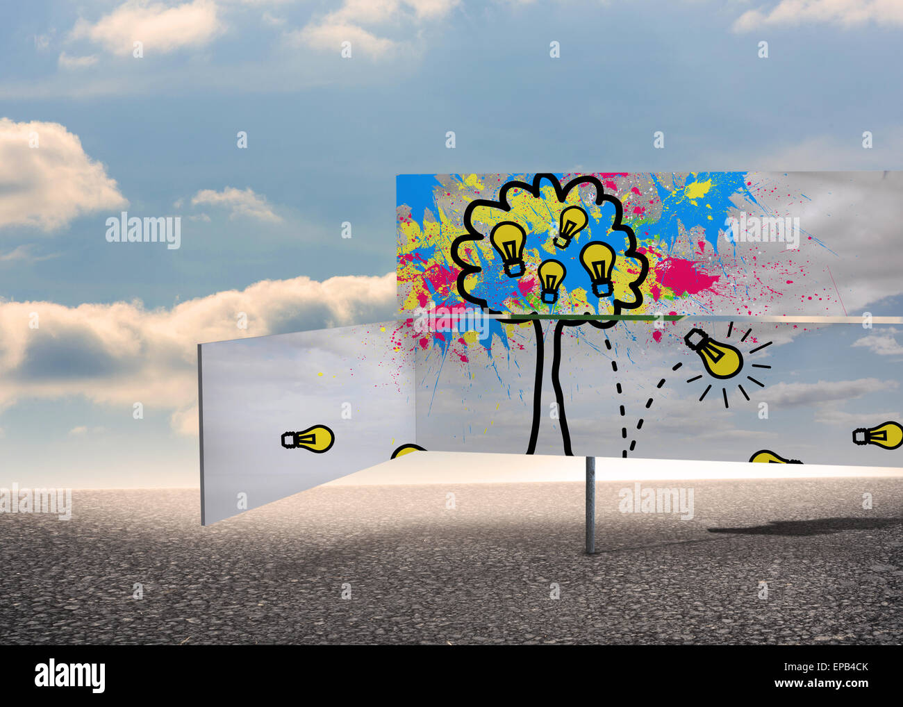Lightbulb on abstract screen hi-res stock photography and images - Alamy