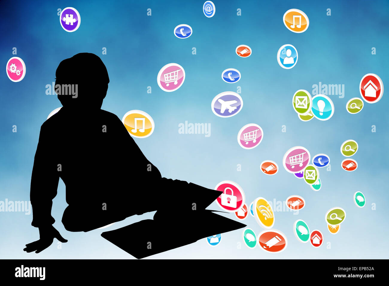 Composite image of computer applications Stock Photo - Alamy