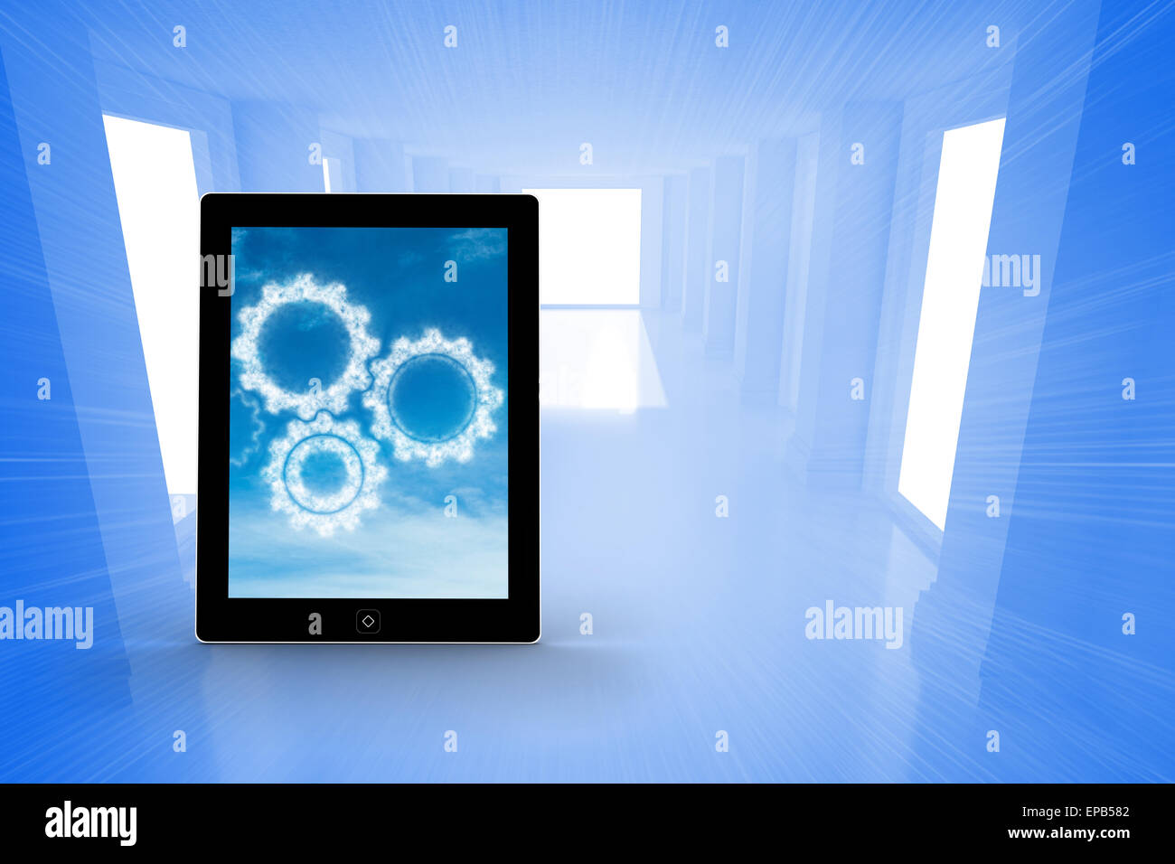 Digital screen with cogs hi-res stock photography and images - Alamy