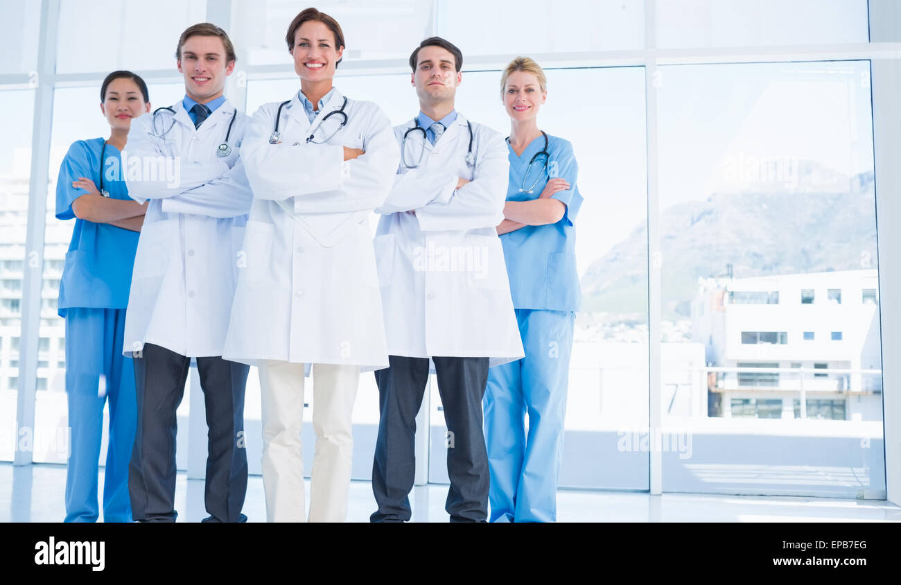 Doctors standing together at hospital Stock Photo - Alamy