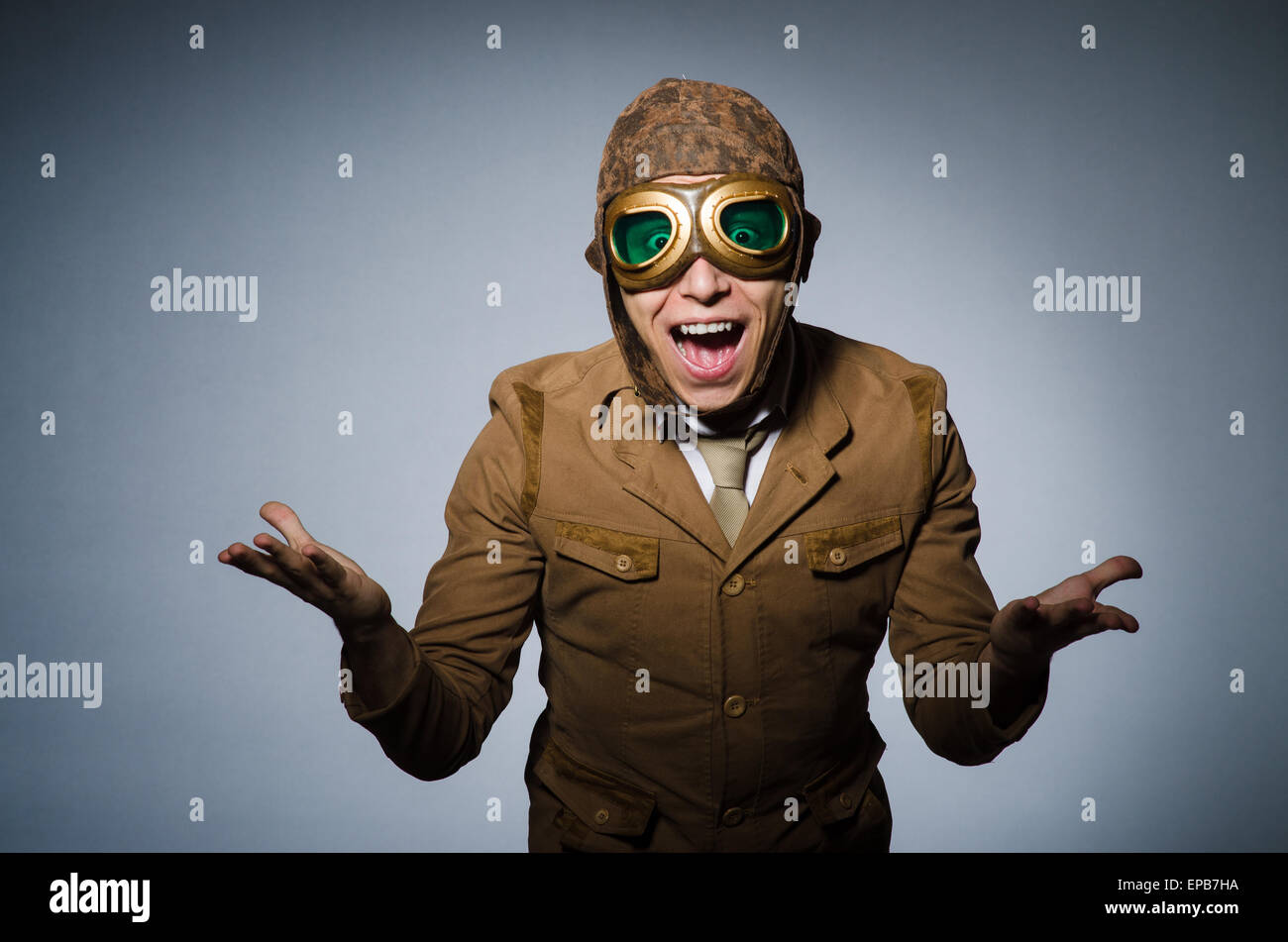 Boy pilot goggles hi-res stock photography and images - Alamy