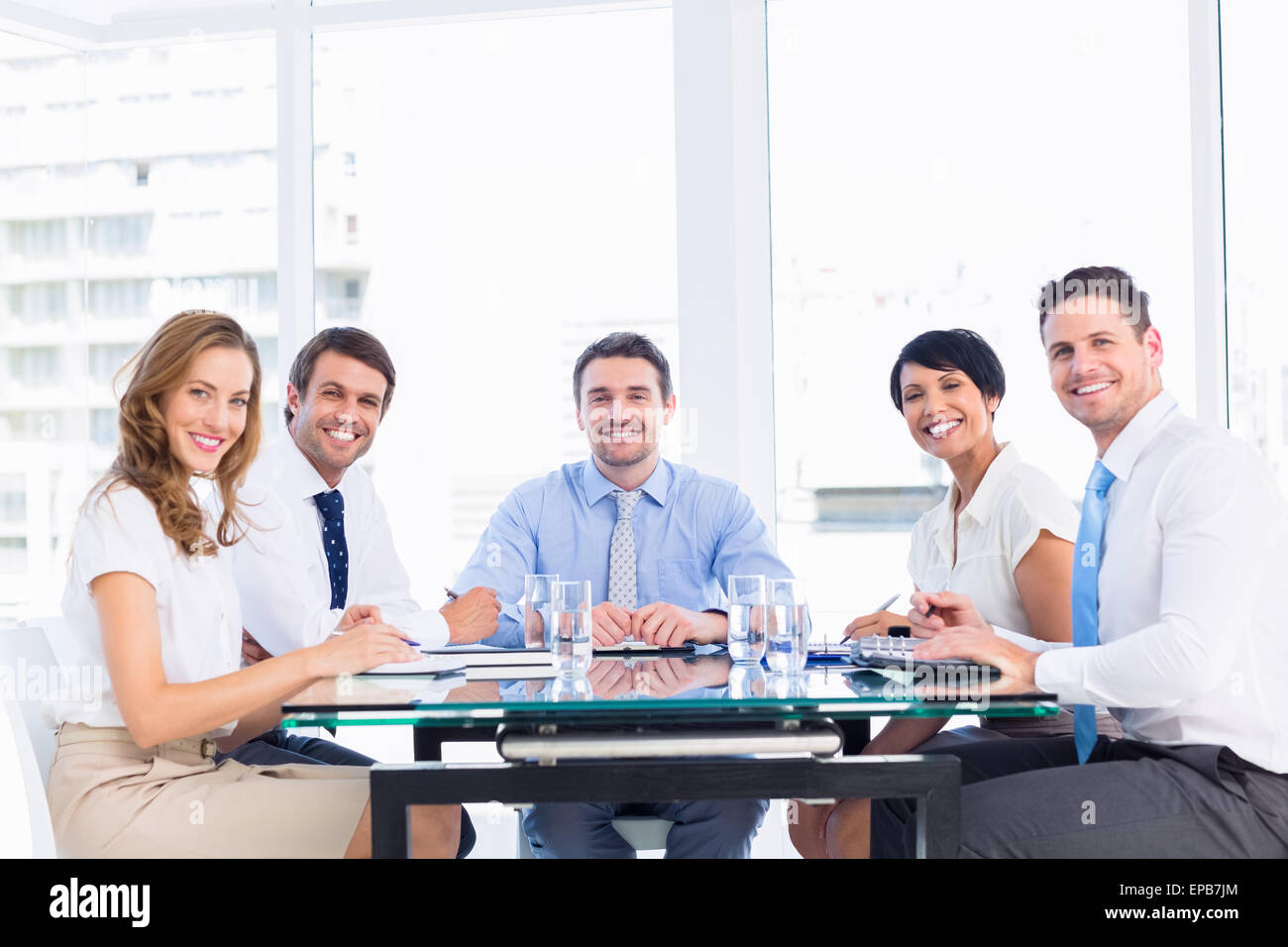 Executives around conference table hi-res stock photography and images ...