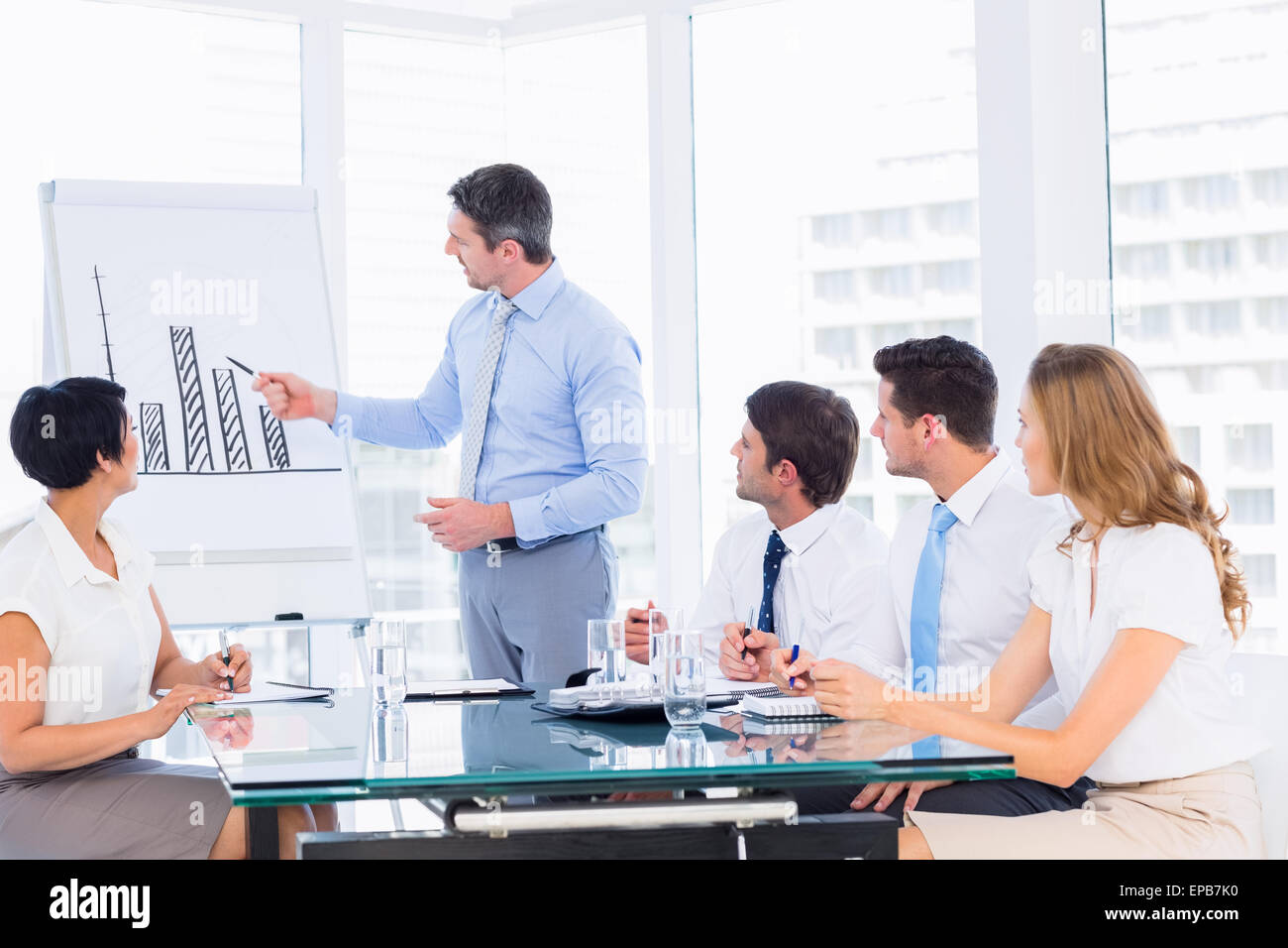 Business people in office at presentation Stock Photo - Alamy
