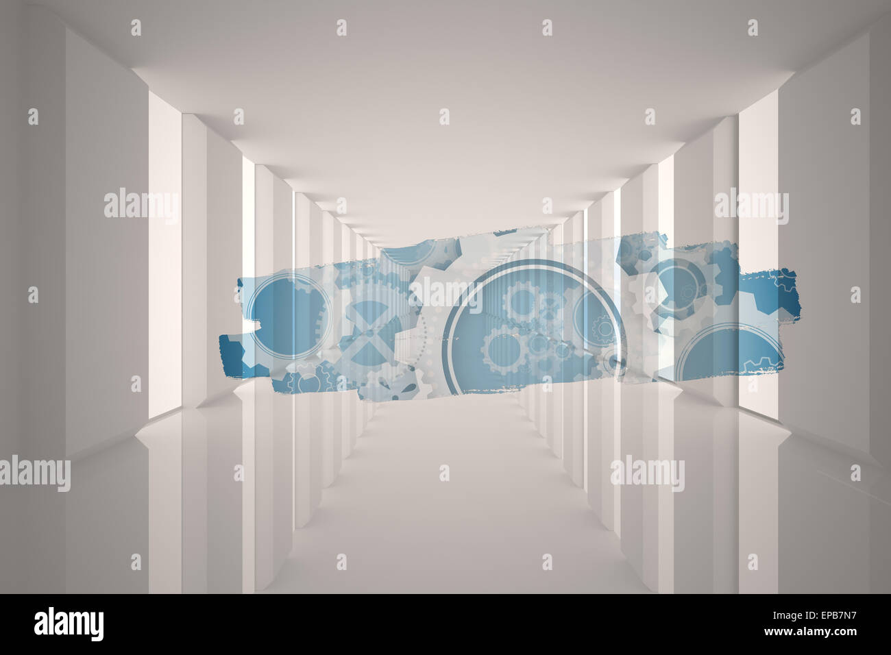 Digital screen with cogs hi-res stock photography and images - Alamy